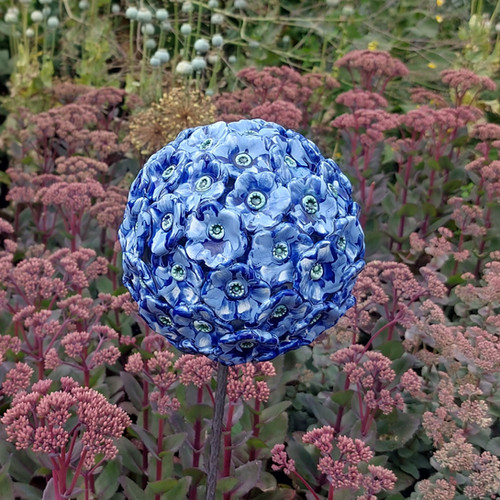 Cobalt Blue Hydrangea Ceramic Flower | RenéeKilburnCeramics