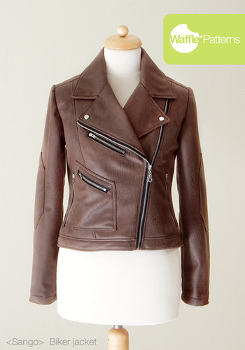 Biker Jacket PDF Sewing Pattern (EU32-54) - Riders Moto Jacket | Waffle Patterns Sango