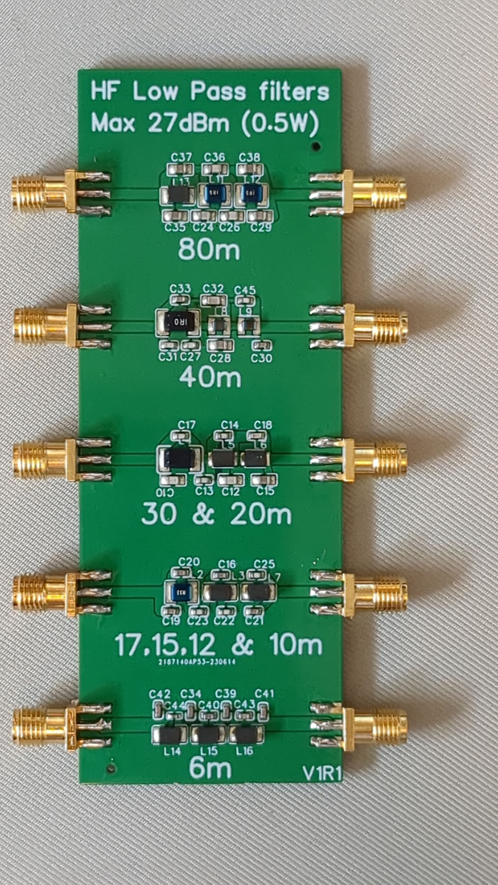 HF Low Pass Filter board 80To6 | ZachTek HF Low Pass Filter board 80To6 | ZachTek