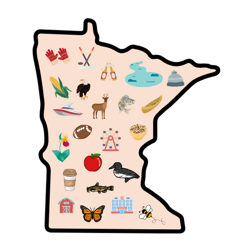 Minnesota Sticker | Water Bottle | Laptop | Car Decal | Weatherproof ...