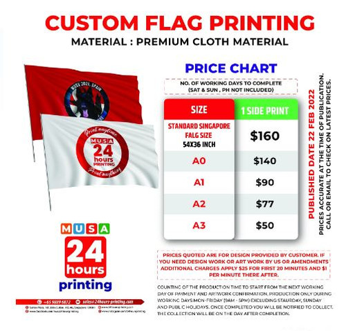 Custom Flag Printing | Musa 24 Hours Printing | Flag Printing | Urgent ...
