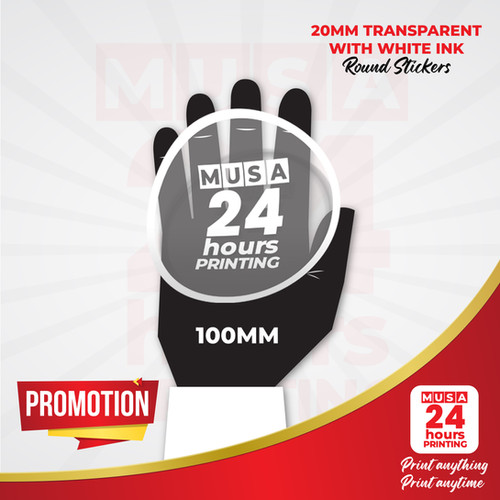 100mm Transparent Stickers with White Ink| from $18 | https://static ...