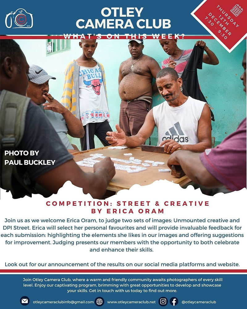 Guest Judge Erica Oram Visits Otley Camera Club