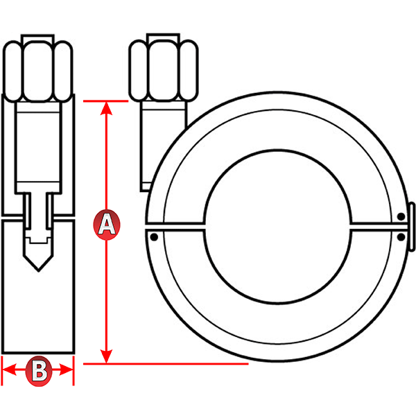 CNC Machined Clamp KF10, KF16 flange, Stainless Steel | vacuumlab
