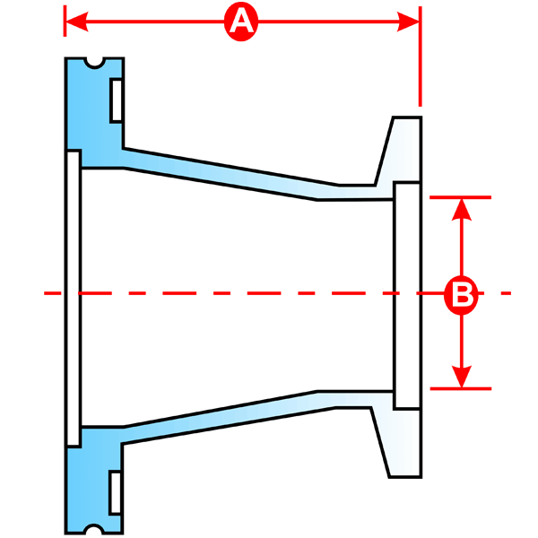 Adapter Conical KF-50 to ISO-63 Large Flange | ULTRAVACUUMSOLUTIONS