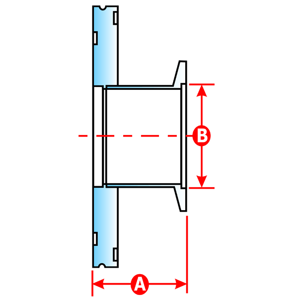 Adapter KF-40 to ISO-63 Large Flange | ULTRAVACUUMSOLUTIONS