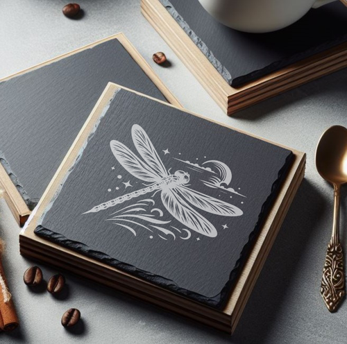 Dragonfly Slate Coaster | Unique Slate Coaster Gift - Tiny Idea Designs