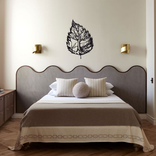 Peepal Leaf | Spiritual art | Decorative Wooden wall art Signage ...