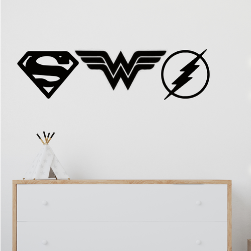 Iconic Superhero Emblems Laser-Cut Wall Decor | Lazer Lab