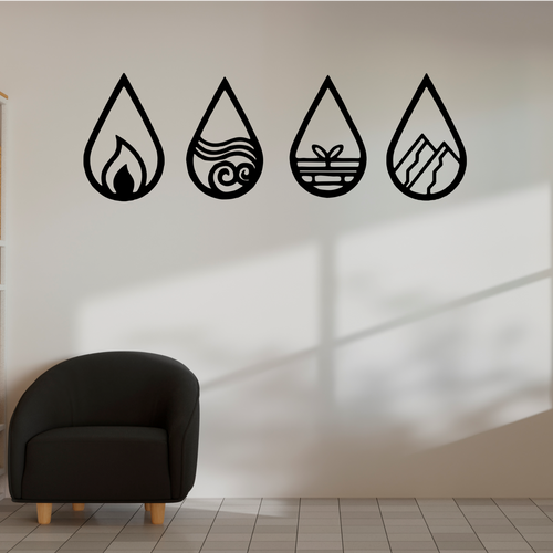 Water droplet inspired Nature's Elements wall art Collection | Lazer Lab