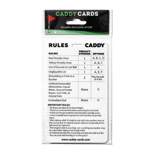 Rules of Golf Card – Easy Golf Rules Reference | Rules Caddy