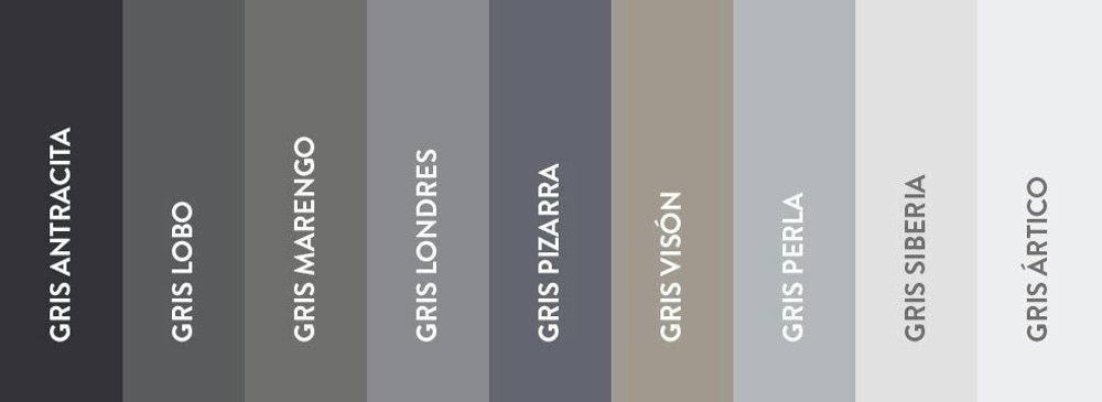 Todos los colores del gris