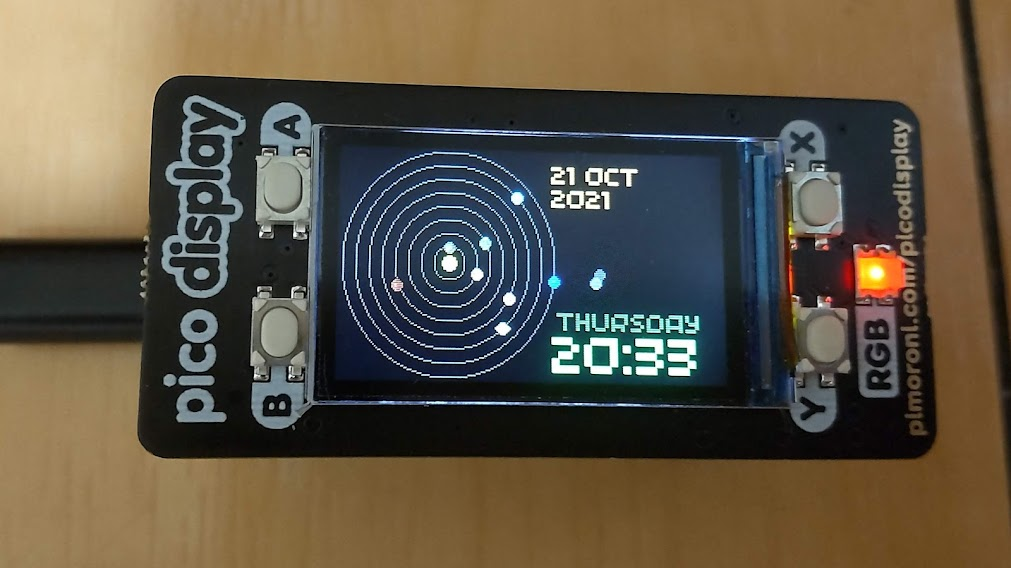 Raspberry Pi の公式Twitterで紹介していたRaspberry Pi Pico solar system displayを作成 ...