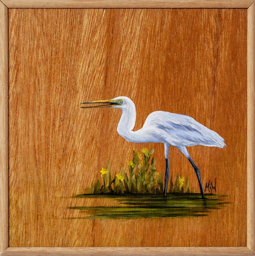Egret of Elegance Oil Painting | Wildlife Art + Pet Portraits by MJW