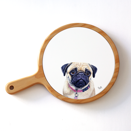 Pug II - Cheese Board | MJW Pets + Wildlife