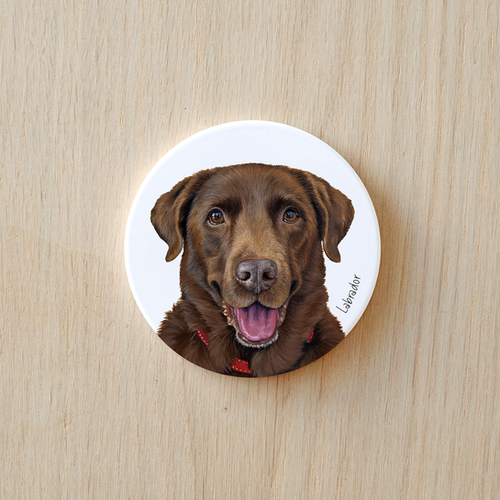 Labrador Chocolate IIII - Ceramic Coaster | MJW Pets + Wildlife