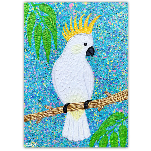 Sulphur Crested Cockatoo textured abstract | My Site 1