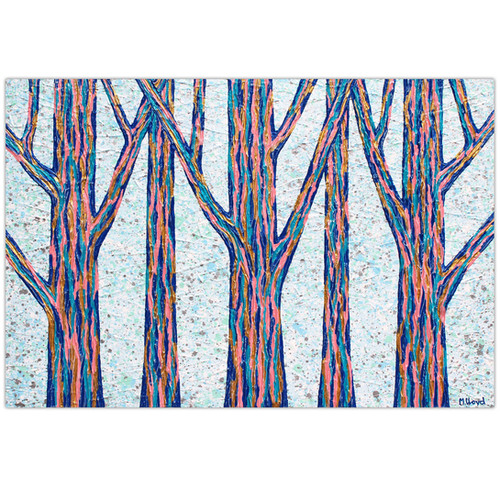 SOLD - Australian Gums Coastal Textured Abstract x 5 trees - 91cm x ...