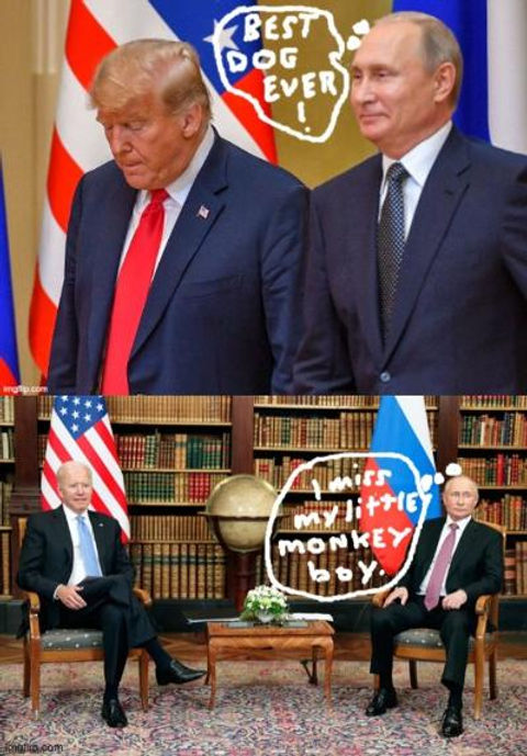 Midnight Meme Of The Day! Putin Misses His Little Monkey Boy!