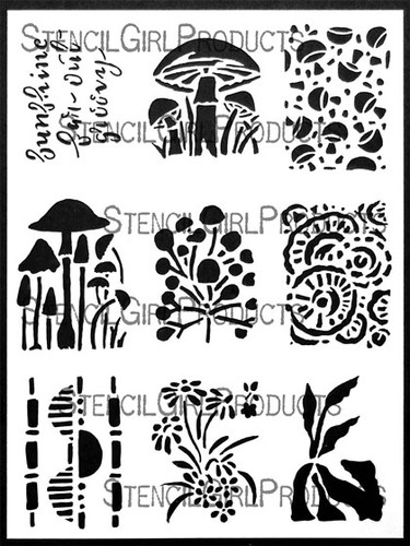 Toadstools, Mushrooms ATC, Stencil Girl, Art Journal, Furniture ...