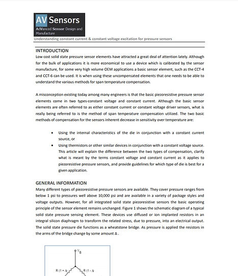Application Notes | AV Sensors