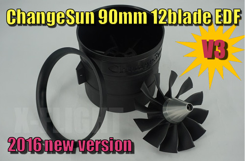 Changesun 90mm 12 blade EDF V3 5mm shaft | X-Flight RC