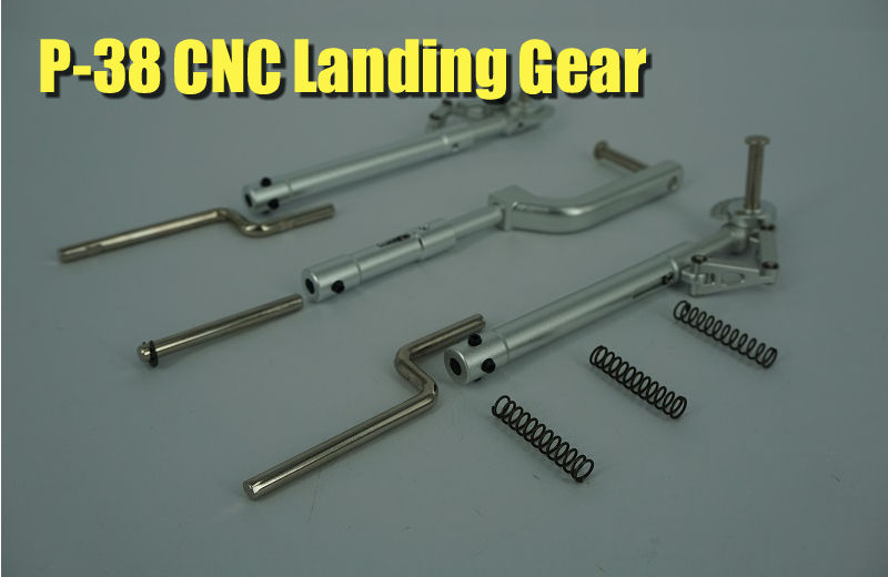 1.6m P-38 CNC Aluminum Landing Gear Struts | X-Flight RC