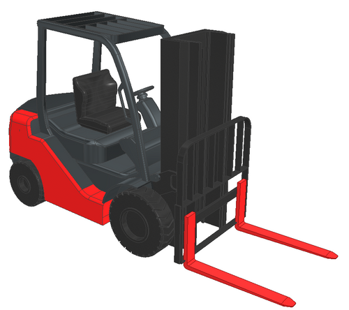 Modelo 3D - Montacargas Toyota Modelo 8FGU25 | Imecyt