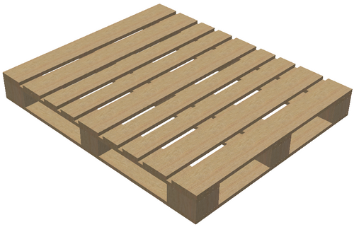 Modelo 3D - Tarima de madera 48 x 40 in | Imecyt