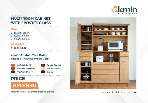 Multi Room Cabinet with Frosted Glass (Pre Order) | Alamin KL Furniture