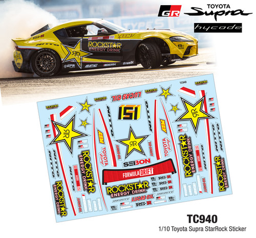 TC940 1/10 Toyota Supra StarRock Sticker, A4 | TeamC Racing