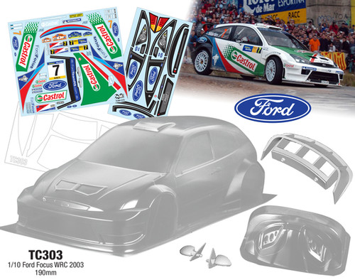 TC303 1/10 Ford Focus WRC 2003, 190mm | TeamC Racing