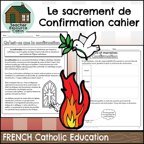 Le sacrement de Confirmation cahier (FRENCH Catholic Education ...