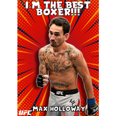 Carta coleccionable de Max Holloway | UFC | Comic Edition | Casticromos