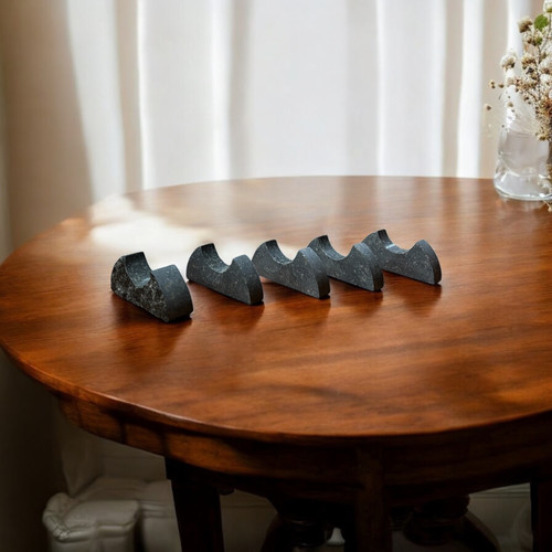 本小松石 高級箸置き5セット - 4 Honkomatsu Stone Chopstick Rest Set of Five - 4 ...