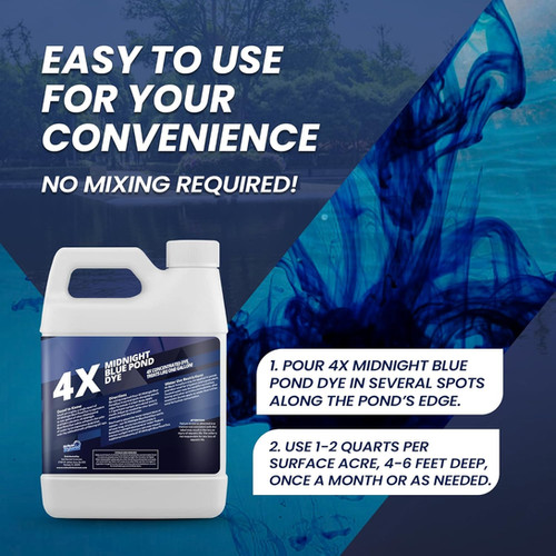 Midnight Blue Pond Dye 4X Concentrate | Lake Master Pros
