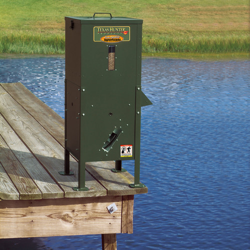 Texas Hunter Fish Feeders - 70lb - 250lb Fish Feed Capacity – Straight ...