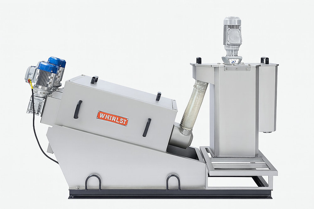 WHIRLER ETP SS304 Industrial Draining Sludge Screw Press