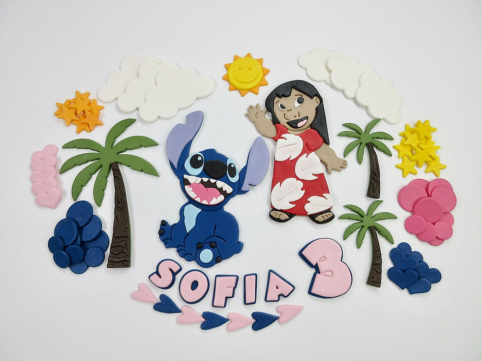 Lilo & Stitch Cake Topper Edible Fondant | The Cake Fairy Craft