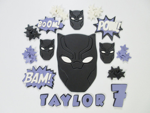 Black Panther Cake Topper Edible. | The Cake Fairy Crafts