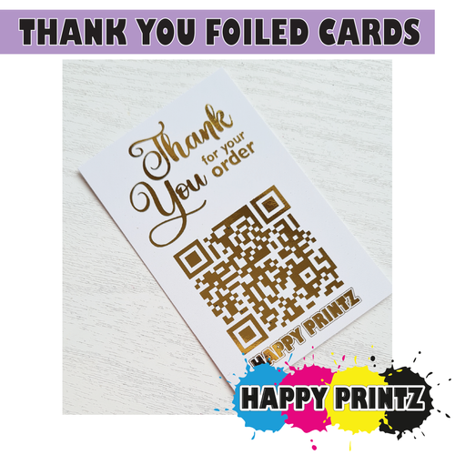Foiled Cards - Thank You | Happy Printz Main