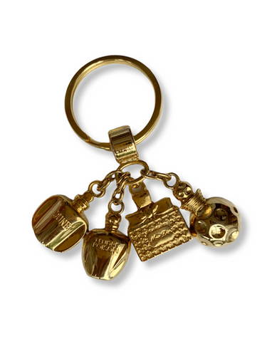 Christian Dior Vintage Perfume Bottle Charm Key Ring Gold | InVintage