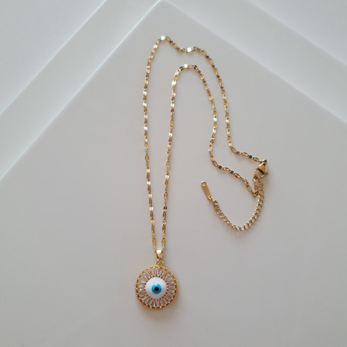 Evil Eye Baguette Kolye | İnci Official