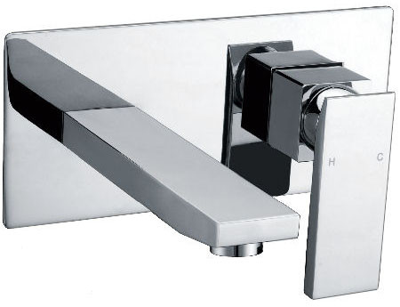 Square Wall Mixer & Spout Combo | kenbathroom