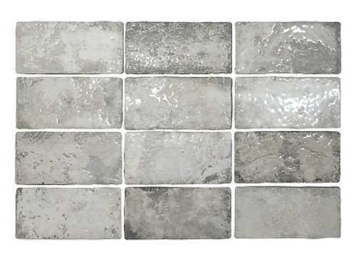 140x70mm Hand-Glazed Greystone Spanish Subway Tiles | kenbathroom