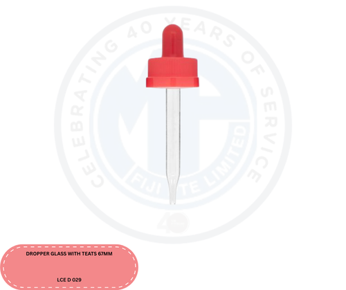 DROPPER GLASS WITH TEATS 67MM | Mean Products Fiji