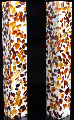Genuine Amber Pen Blanks - White | Ice Age Crafts