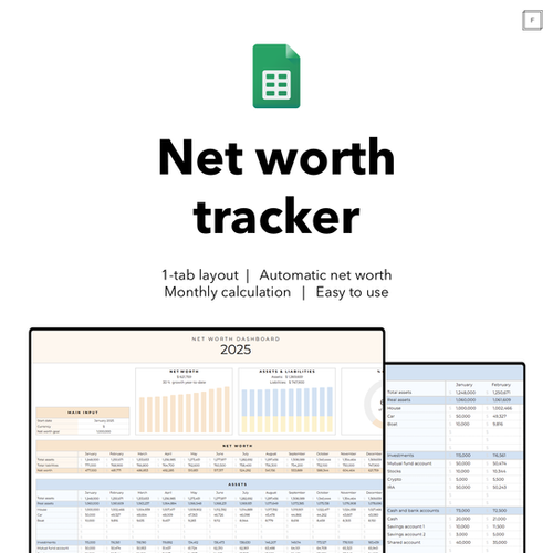 Net Worth Tracker: Google Sheets Personal Finance Spreadsheet | Foremodels