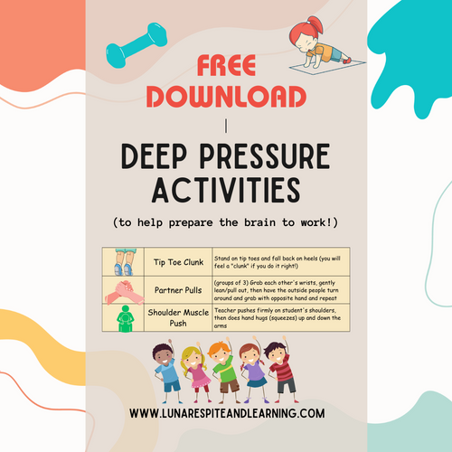 Deep Pressure Activities | Luna Learning Center