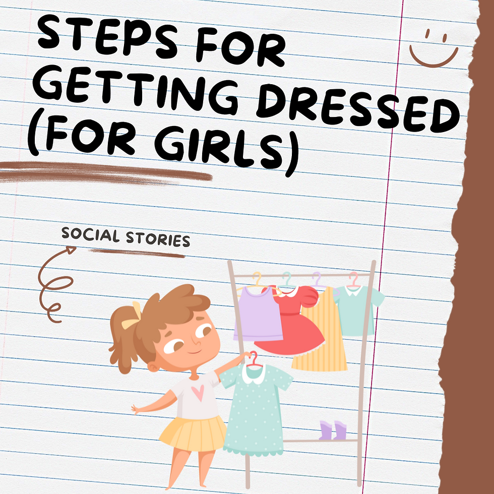 Steps for Getting Dressed (Girls) | Luna Learning Center